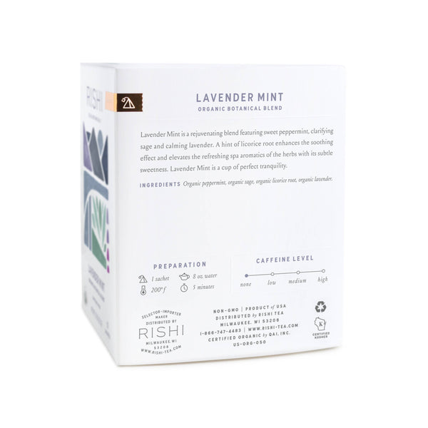 Lavender Mint Organic Herbal Tea Sachets - Grovestone